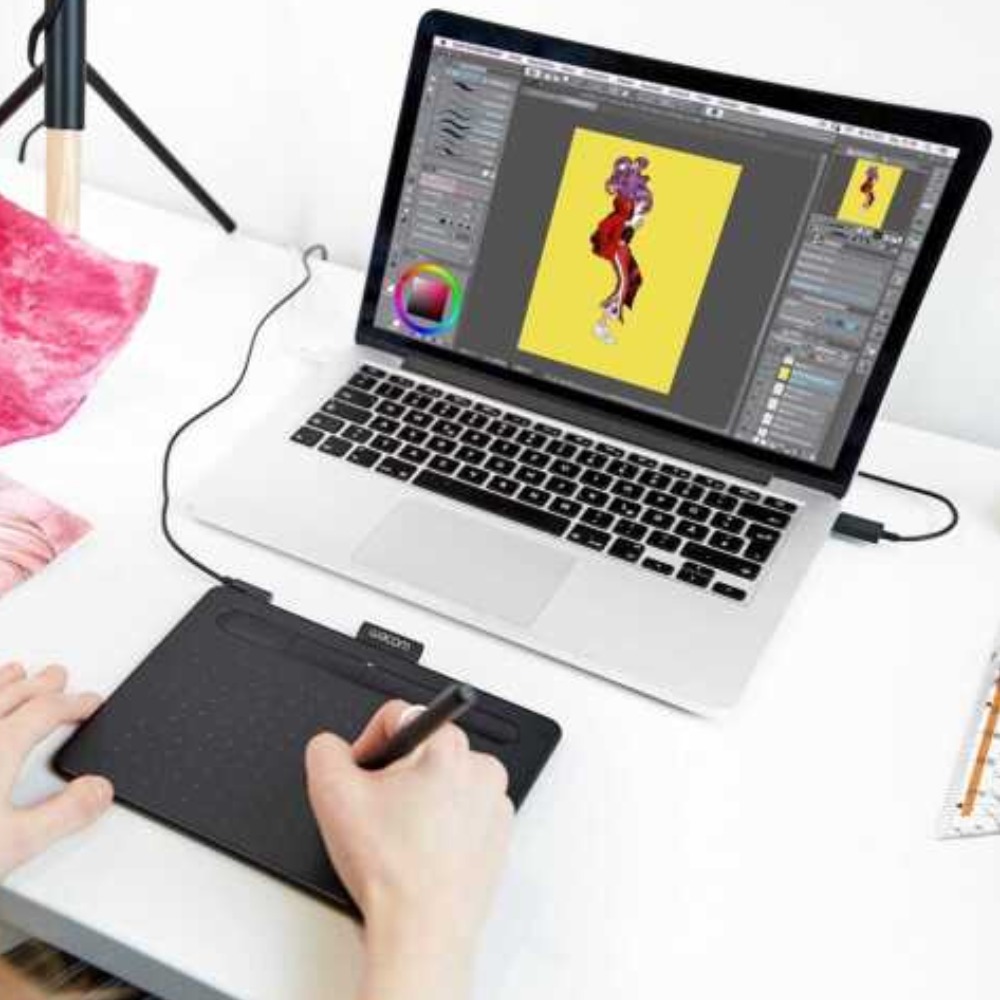 wacom Wacom Intuos M CTL-6100WLK-N Pen Tablet with Bluetooth - Black ...